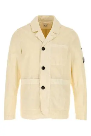 C.P. COMPANY Cream Cotton Blend Blazer - Yellow