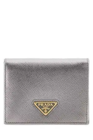 Prada Leather Wallet - Silver