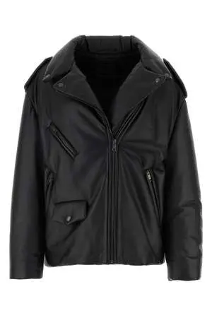 Prada Nappa Leather Padded Jacket - Black