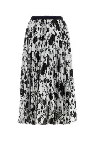Sacai Printed Satin And Tulle Skirt - Multicolor
