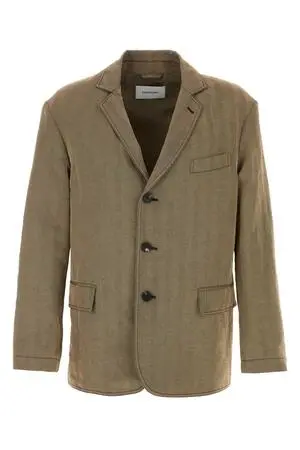 FERRAGAMO Embroidered Linen Blend Blazer