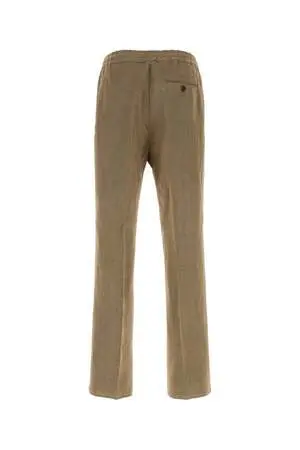 FERRAGAMO Linen Blend Pant - Brown