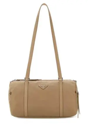 Prada Beige Re-nylon Large Shoulder Bag - Brown