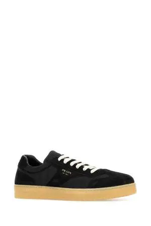Prada Suede E Re-nylon Sneakers - Black