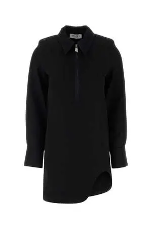 Attico Gabardine Mini Dress - Black