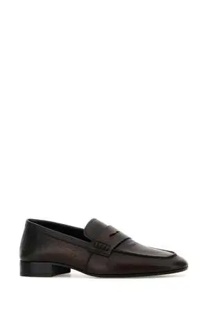Dries Van Noten Dark Leather Loafers