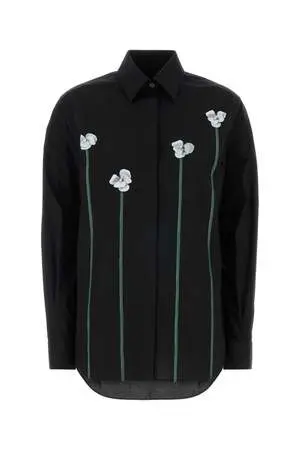 Moschino Stretch Poplin Shirt - Black