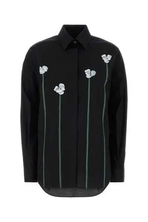 Moschino Stretch Poplin Shirt - Black