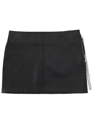 Alexander Wang Leather Miniskirt - Black