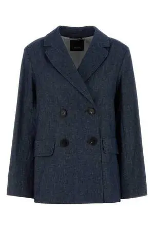 Max Mara S Stretch Denim Nero Blazer