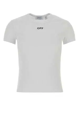 Off-White Stretch Cotton T-shirt - White