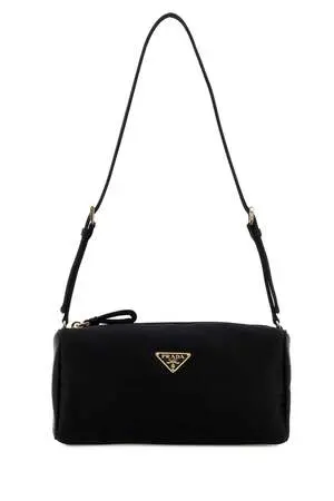 Prada Satin Mini Shoulder Bag - Black