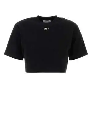 Off-White Stretch Cotton T-shirt - Black