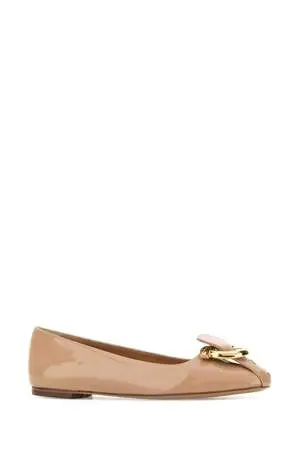 FERRAGAMO Leather Ballerinas - Pink