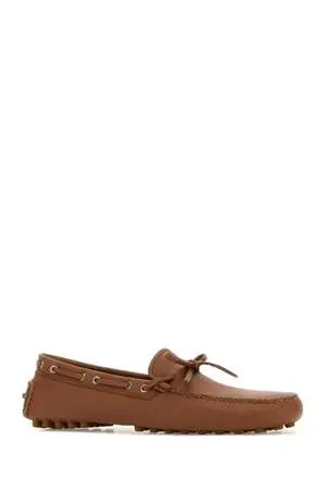 Prada Caramel Leather Loafers
