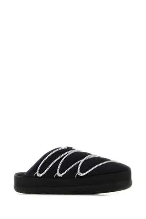 Moon Boot Fabric Slippers - Black