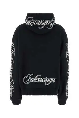 Balenciaga Slate Cotton Oversize Sweatshirt - Black