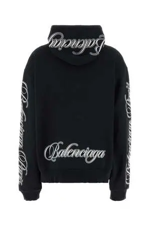 Balenciaga Cotton Oversize Sweatshirt - Black