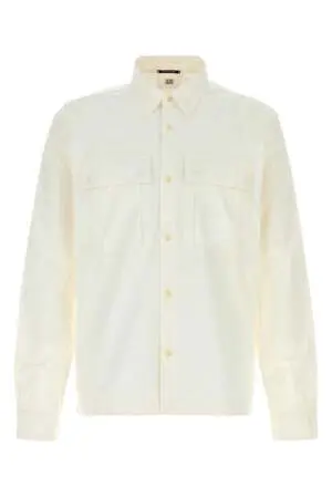 C.P. COMPANY Ivory Poplin Shirt - White