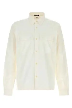 C.P. COMPANY Ivory Poplin Shirt - White