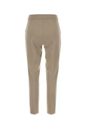 Max Mara Beige Stretch Viscose Blend Pegno Pant