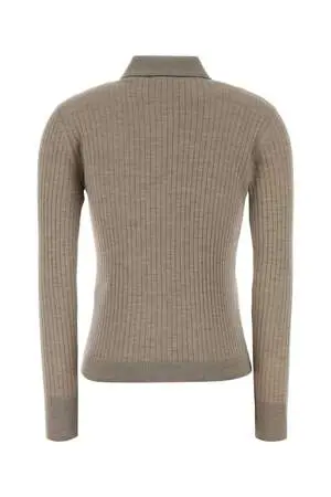 Max Mara Dove Grey Cashmere Blend Gitano Polo Shirt - Gray