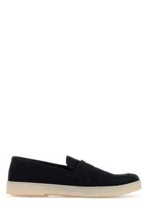 Prada Dark Suede Loafers - Blue