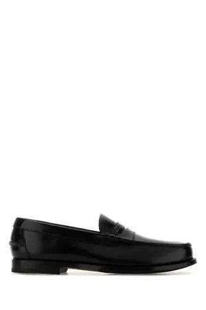 Prada Leather Loafers - Black