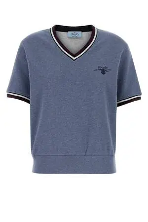 Prada Cerulean Cotton T-shirt - Blue