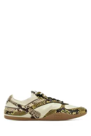 Miu Miu Fabric And Leather Sneakers - Multicolor