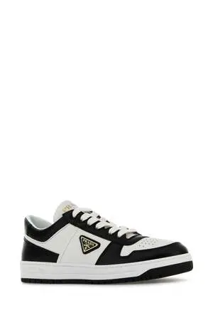 Prada Two-tone Leather Downtown Sneakers - Multicolor