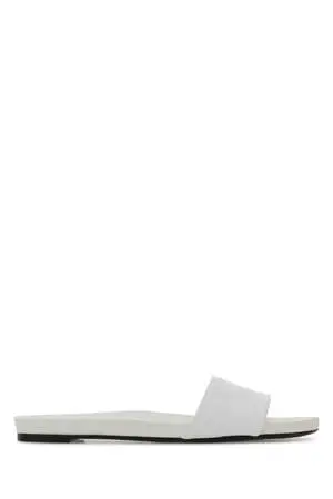 Prada Leather Slippers - White