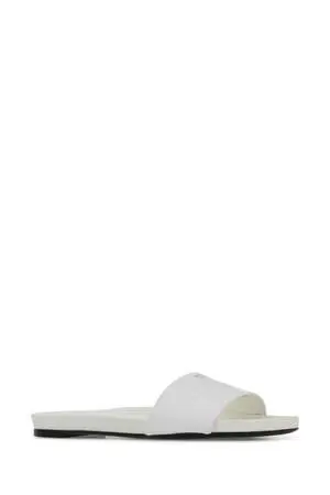 Prada Leather Slippers - White