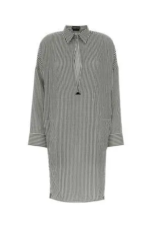 TOM FORD Embroidered Silk Shirt Dress - Multicolor