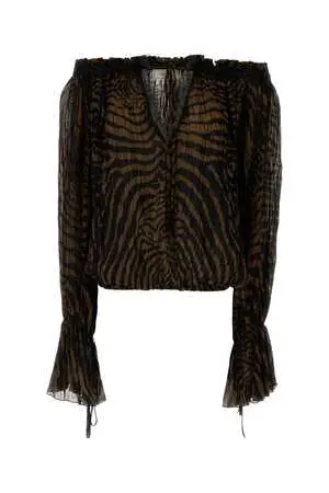 Blumarine Printed Chiffon Top - Multicolor