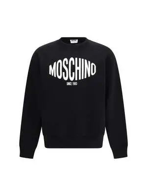 Moschino Printed Organic Cotton Sweatshirt - Black