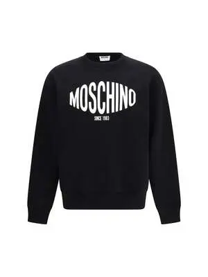 Moschino Printed Organic Cotton Sweatshirt - Black