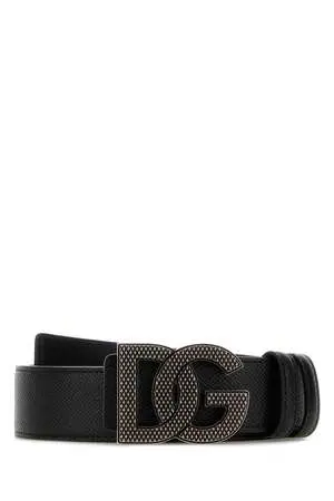 Dolce & Gabbana Leather Reversible Belt - Black