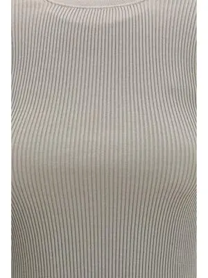 RIER Short-sleeve Ribbed T-shirt - Cream