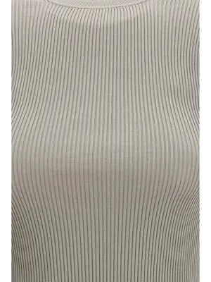 RIER Short-sleeve Ribbed T-shirt - Cream