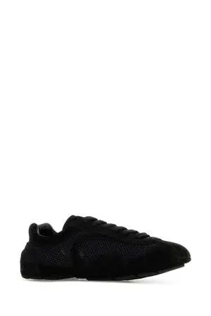 Prada Suede And Mesh Sneakers - Black