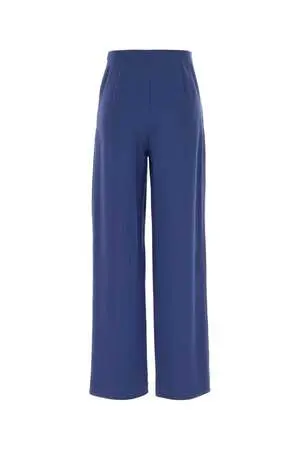 Max Mara Stretch Satin Palude Palazzo Pant - Blue