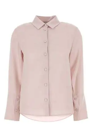 Max Mara Max Mara Women Pastel Pink Stretch Silk Oliera Shirt Red