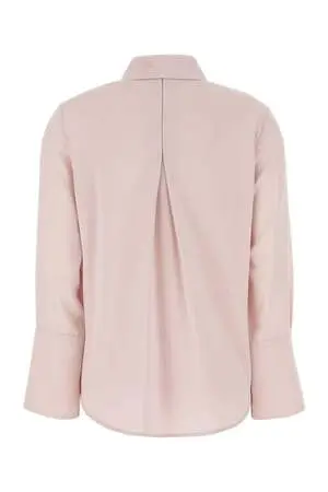 Max Mara Pastel Pink Stretch Silk Oliera Shirt - Red