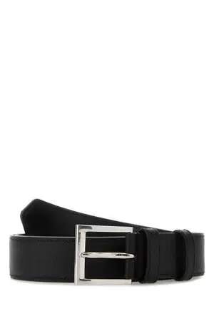 Prada Textured Leather Belt - Black