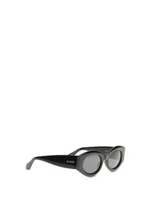 Alaïa Oval Sunglasses - Black