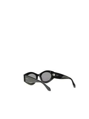 Alaïa Oval Sunglasses - Black