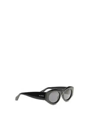 Alaïa Oval Sunglasses - Black