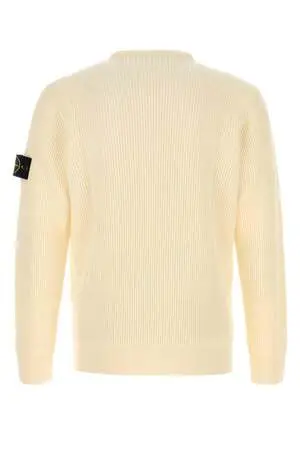 Stone Island Cream Wool Sweater