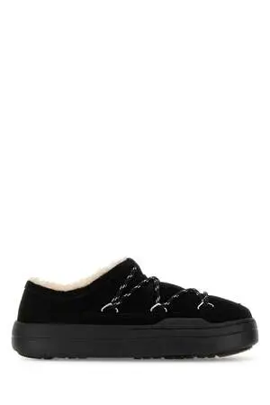 Moon Boot Suede Park Slippers - Black